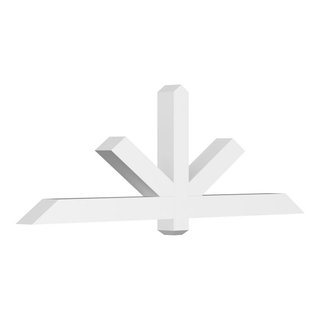 Kennewick Architectural Grade PVC Gable Bracket, 72"Wx24"H (8/12 Pitch ...