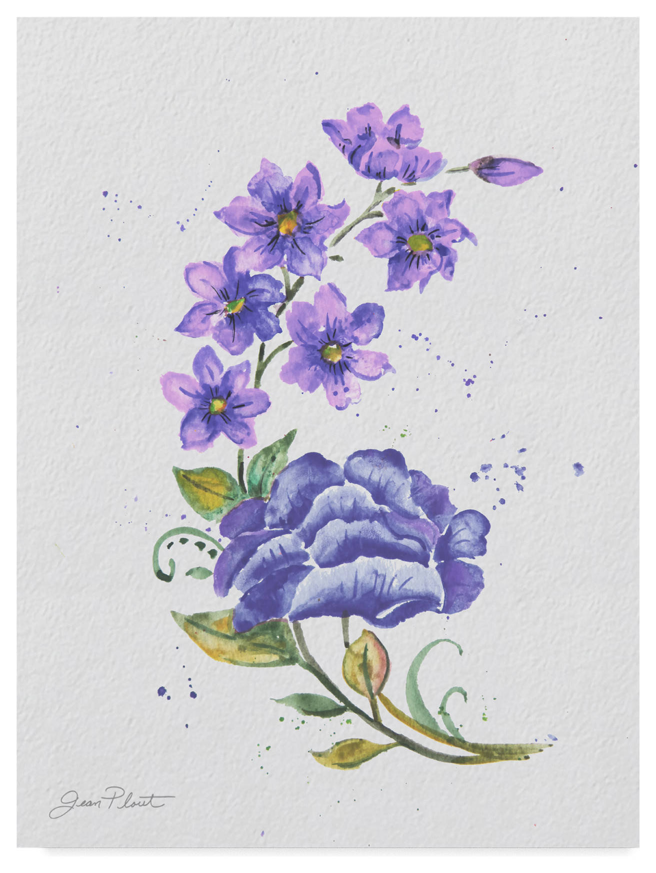 Jean Plout 'Watercolor Flowers 6' Canvas Art, 18"x24" - Contemporary ...