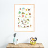 Nature Themed English Alphabet 18x24 Wall Art Poster - Contemporary ...