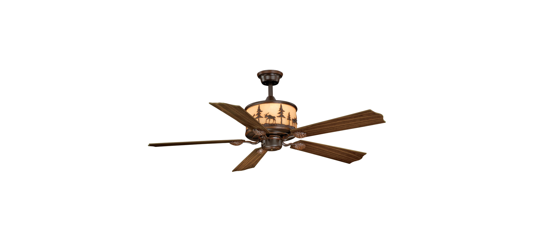 Vaxcel, Yellowstone 56-Inch Burnished Bronze Ceiling Fan - Rustic ...