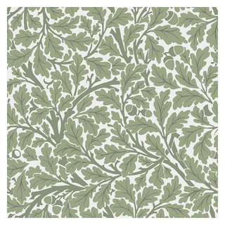 Oak Tree Green Leaf Wallpaper Sample - Tropical - Wallpaper - by Brewster Home Fashions | Houzz