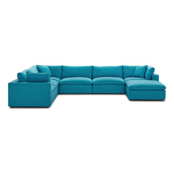 Turquoise Sectional Sofa With Chaise | Baci Living Room