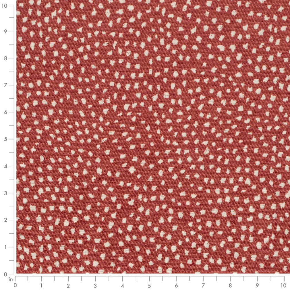 Red Animal Print Small Scale woven Upholstery Fabric by the Yard, By ...