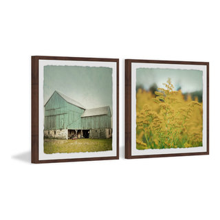 Barn Bloom Diptych, 32x32 - Farmhouse - Prints And Posters - by Marmont ...