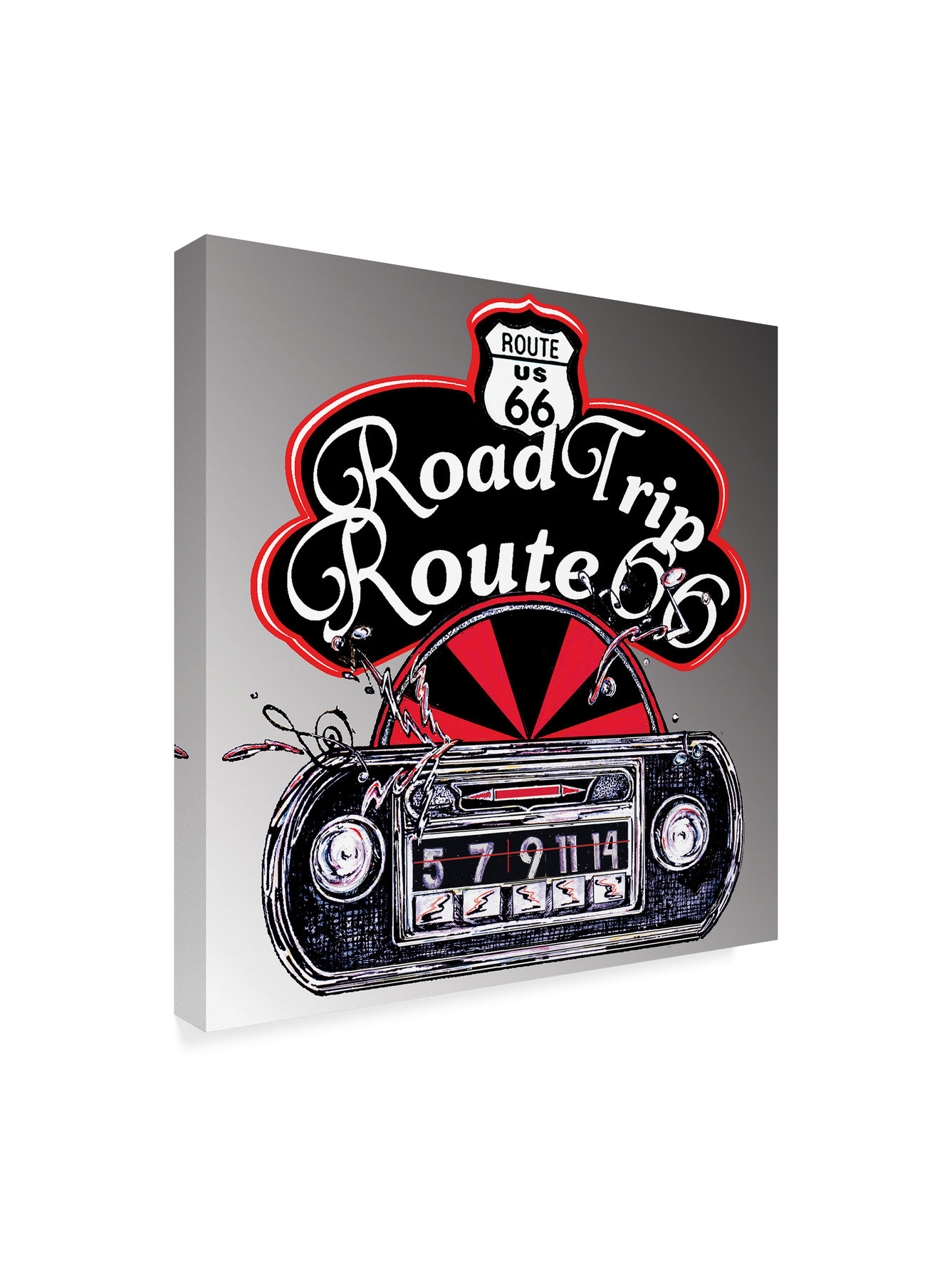 "Road Trip Icon" by Sher Sester, Canvas Art, 14"x14" - Contemporary ...
