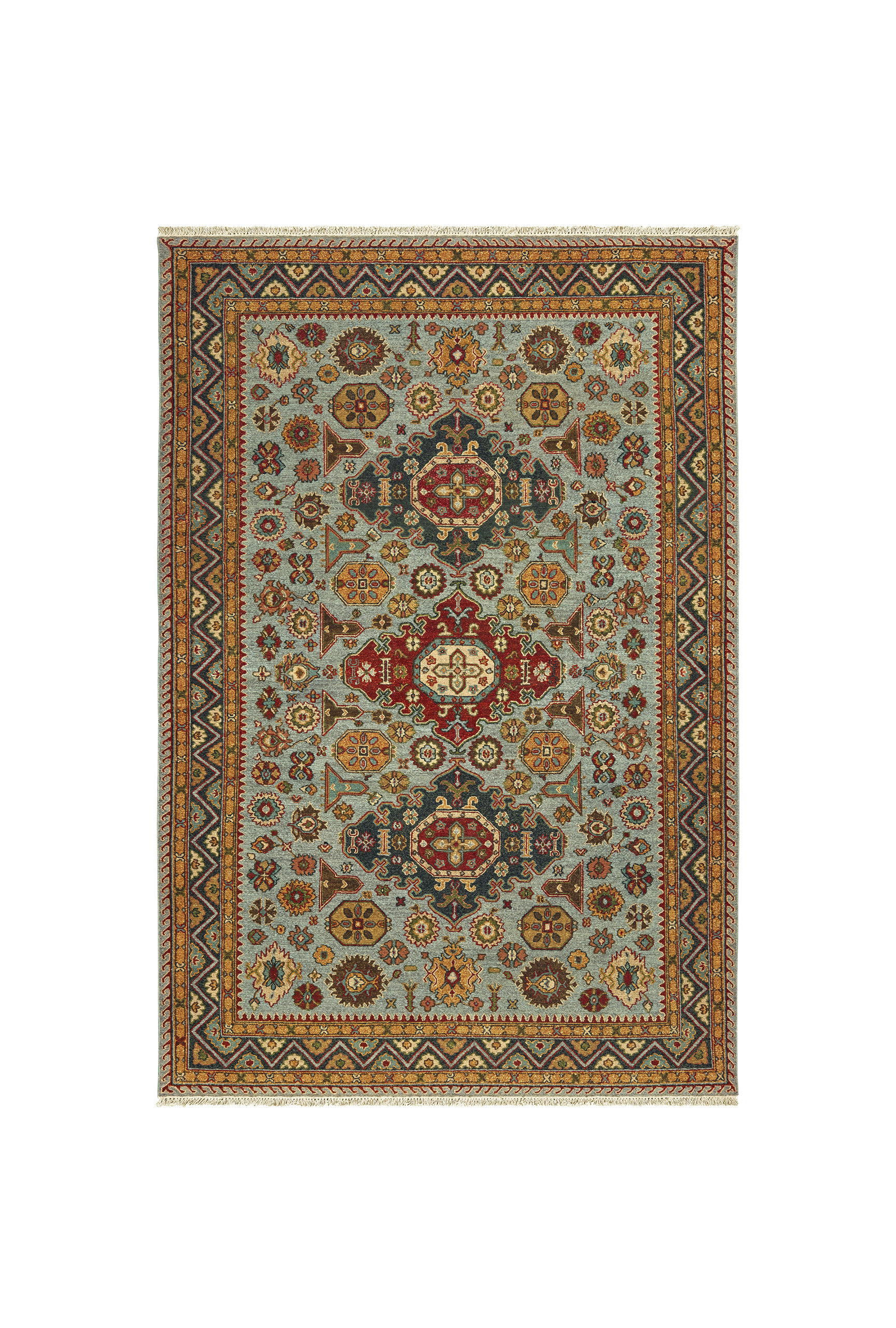 Oriental Weavers ANGORA 12306 Blue/ Gold Traditional India Area Rug, 8 ...