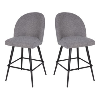 Lyla Set of 2 Commercial Counter Stools, Steel Frames and Footrests ...