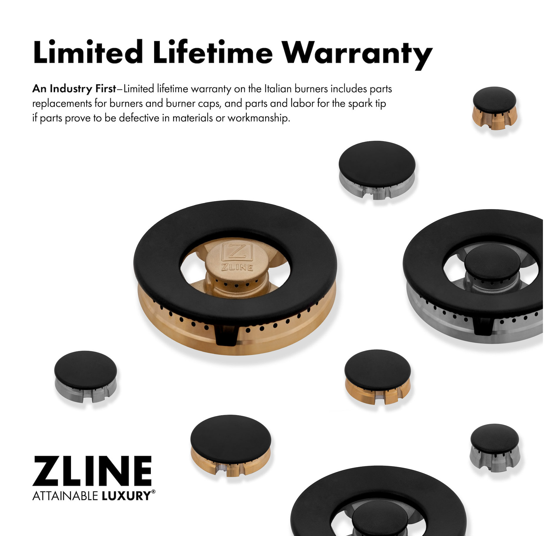 ZLINE 36" Gas Range, Stainless With White Matte SGRZ-WM-36-CB ...