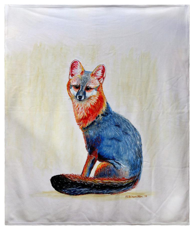 Gray Fox Throw - Contemporary - Blankets - by Bison Commerce | Houzz