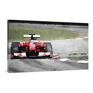 "Ferrari F1 on Track Watercolor" Fine Art Print, 48" x 32" - Modern ...