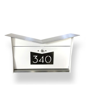 ButterFly Box: Contemporary, Modern, Wall-Mounted Mailbox in White and ...