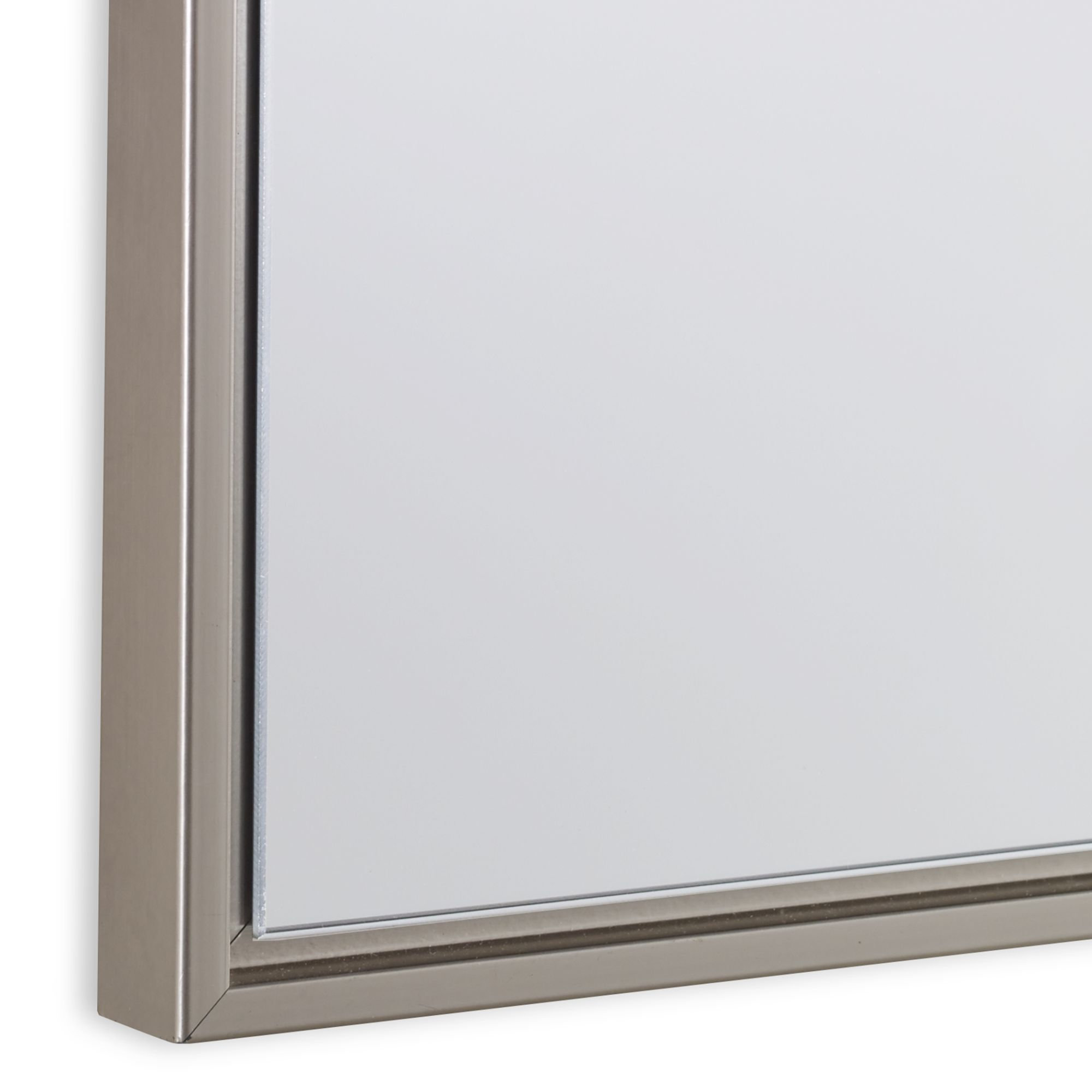30" Warm Silver Floating Mirror - Contemporary - Wall Mirrors - by ...