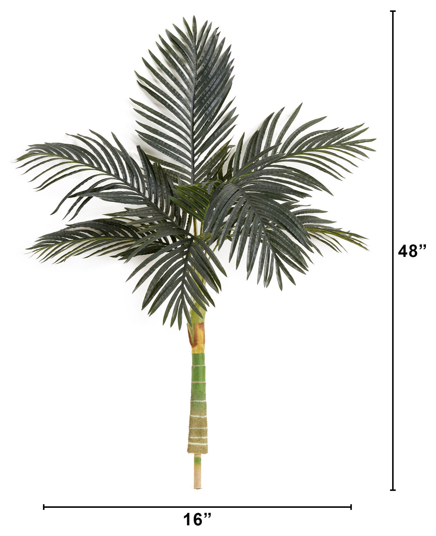 4ft. Artificial Golden Cane Palm Tree (No Pot) - Modern - Artificial ...