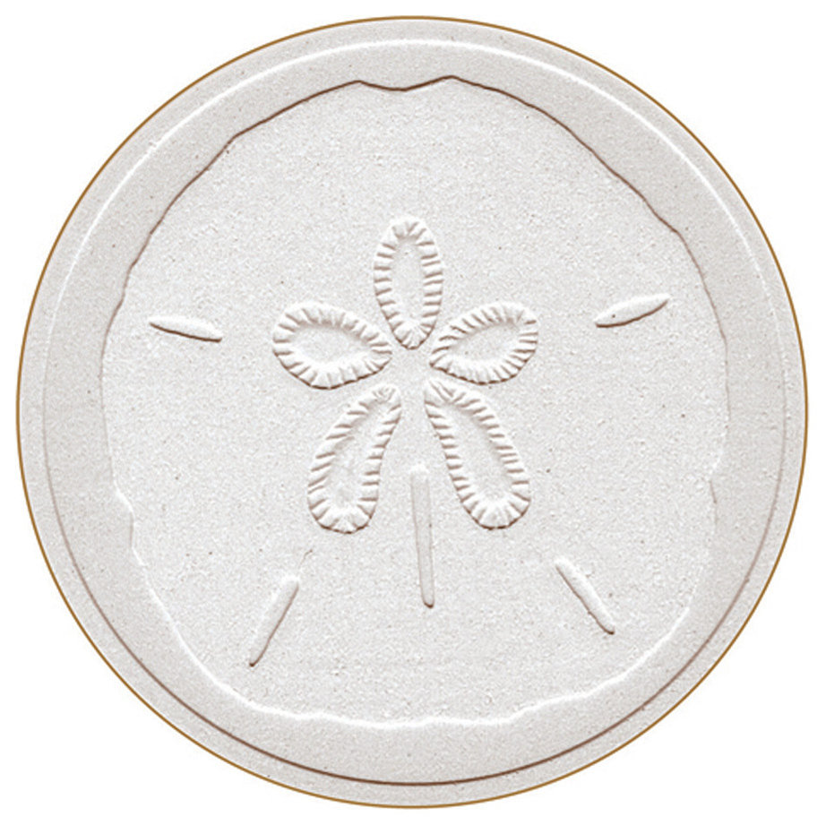 Sand Dollar Etched Stone Coasters, Set of 8, 4.5x1.38x1.38 - Beach ...