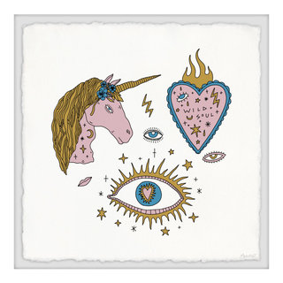 "Unicorn Swag" Framed Painting Print, 18x18 - Contemporary - Prints And ...