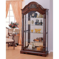 Acme Curio Cabinet in Cherry Finish 90054 - Traditional - China ...