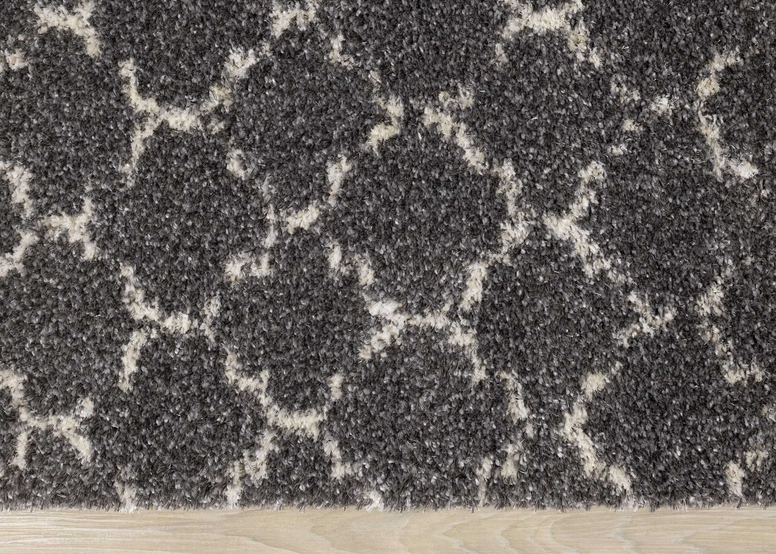 Lush Collection Grey Cream Lattice Rug, 7'10"x11'2" - Contemporary ...