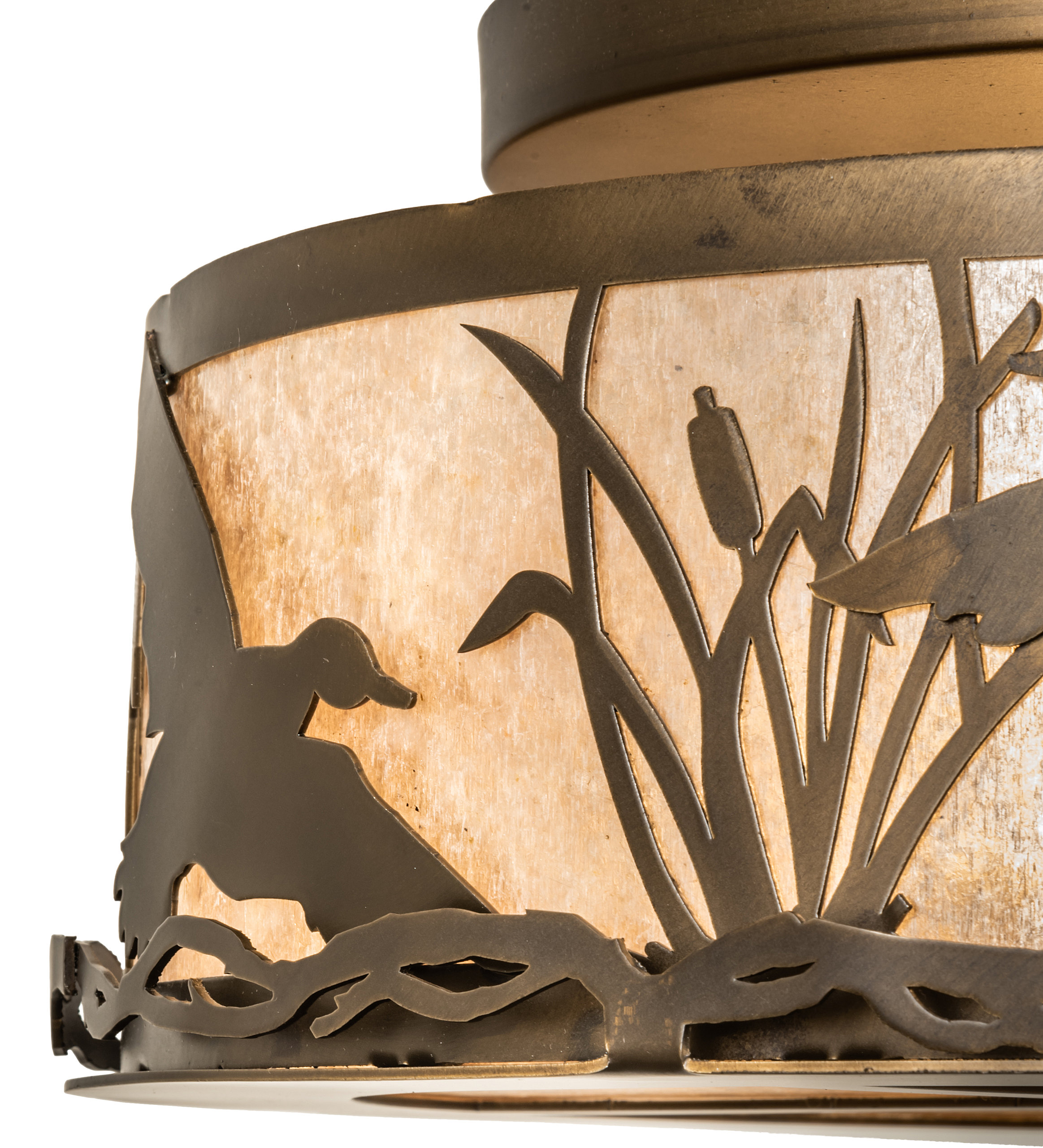 16 Wide Ducks in Flight Flushmount - Rustic - Flush-mount Ceiling ...