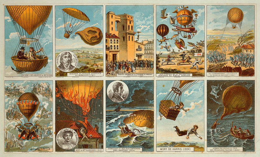 Ballooning History from 1795 to 1846 Print, 8" x 10" - Contemporary ...
