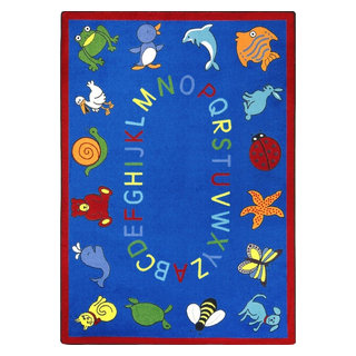 Kid Essentials, Early Childhood ABC Animals Rug, 5'4" x 7'8" - Beach ...