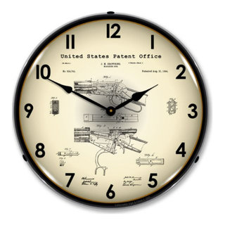 21031197 Winchester Lever Action Rifle 1894 Patent Clock - Contemporary ...