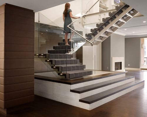 Concrete Slab Stairs Home Design Ideas, Pictures, Remodel and Decor