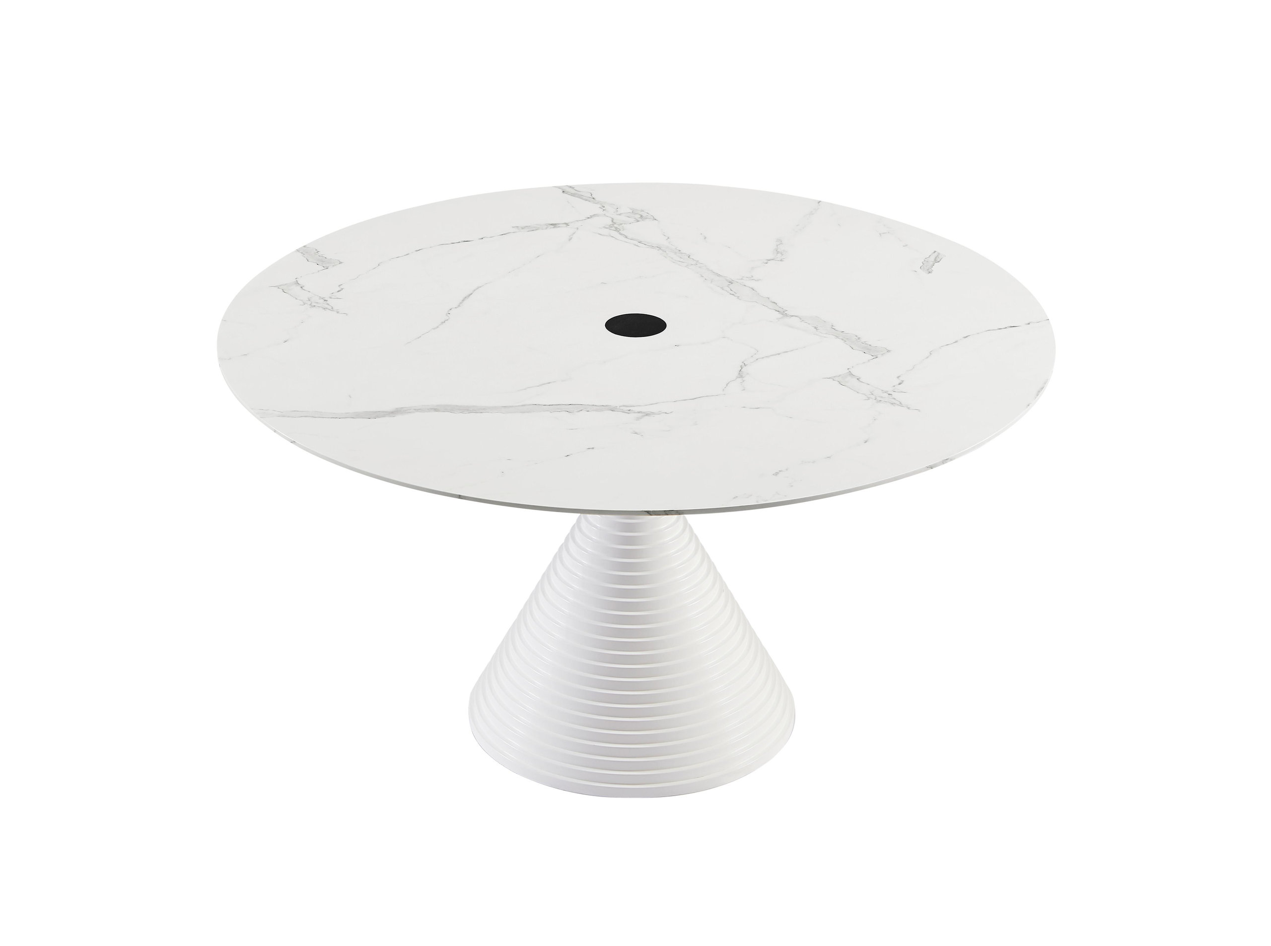 Piper White Round Dining Table - Contemporary - Dining Tables - by TOV ...