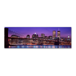 Doug Cavanah 'Manhattan' Canvas Art, 16"x47" - Contemporary - Prints ...