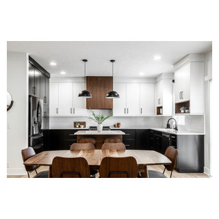 Modern High Contrast Kitchen - Modern - Kitchen - Omaha - by CKF Co ...