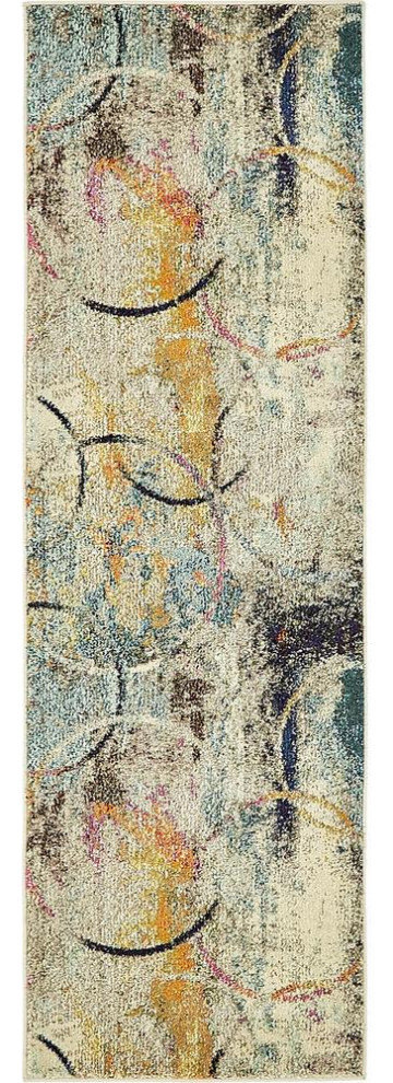 Rug Unique Loom Chromatic Beige Runner 2' 0 x 6' 7 - Contemporary ...