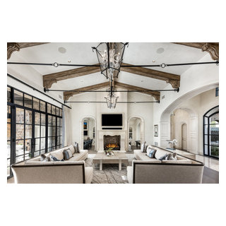 Custom Exposed Beams - French Country - Family Room - Phoenix - by ...