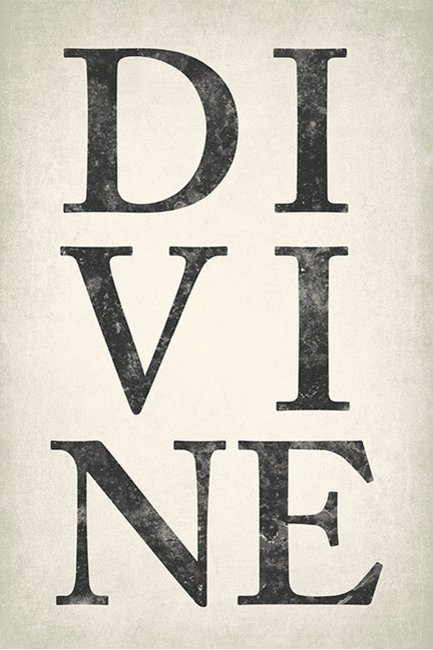 Divine, Motivational Poster Print, 12" x 18" - Contemporary - Prints ...