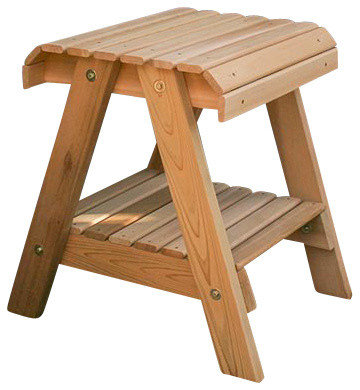 Red Cedar Patio Table - Contemporary - Outdoor Side Tables - by ...