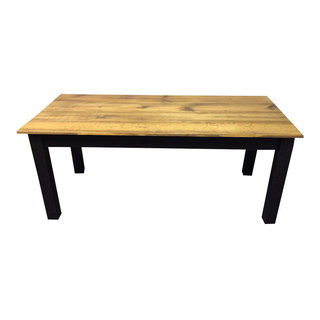 Barn Wood and Black Farm Table, 48" - Farmhouse - Dining Tables - by ...