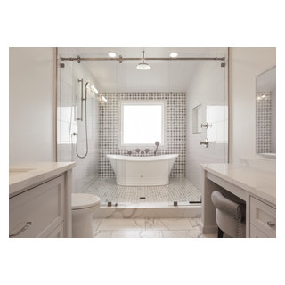 Huntington Beach Addition & Remodel - Master Bath Shower - Farmhouse ...