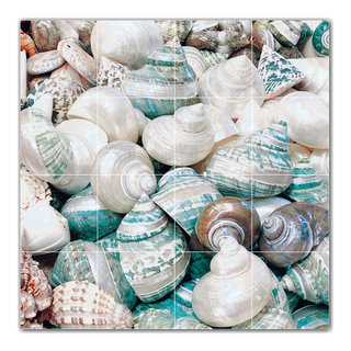 Beach Ceramic Tile Wall Mural HZ500076, 24" Wide x 24" High - Beach ...