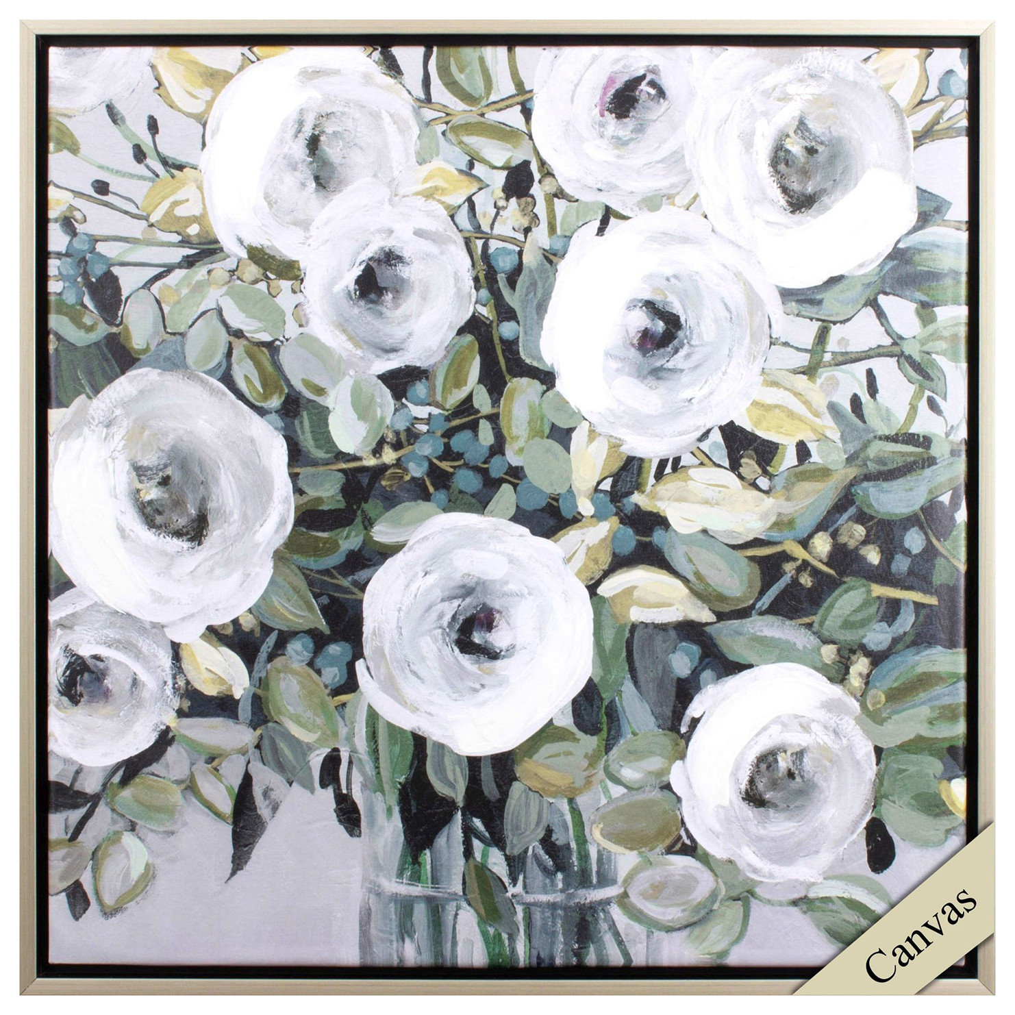 White Rose Parade Canvas - Contemporary - Prints And Posters - by ...