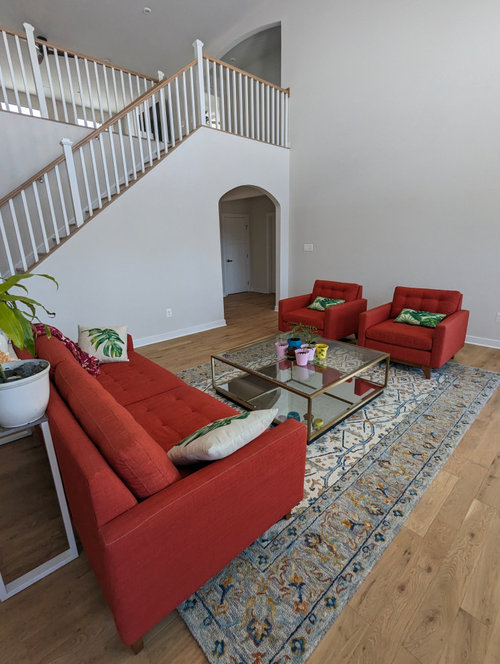 Ideas for our large bare living room walls, high ceilings | Houzz Forum