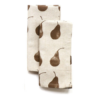 Set of Eight Brown Pear Pattern Napkins - Napkins - by UStradeENT LLC ...