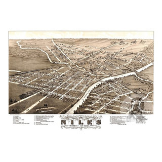 Old Map of Niles Ohio 1882, Vintage Map Art Print, 12"x18 ...