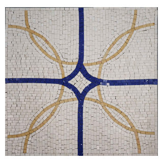 Geometric Mosaic Art - Jada II, 36" x 36" - Contemporary - Tile Murals ...