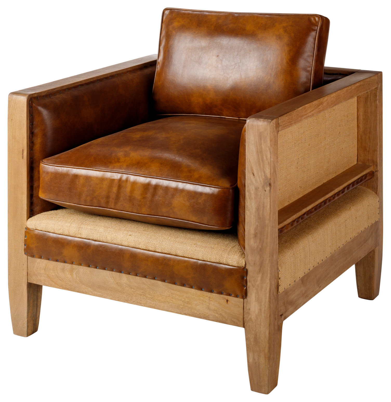 Surya Bradford Modern Polyester and Wood Accent Chair BDF-001 ...