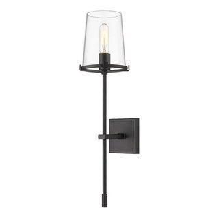 1 Light Wall Sconce In Transitional Style-26 Inches Tall and 6.5 Inches ...