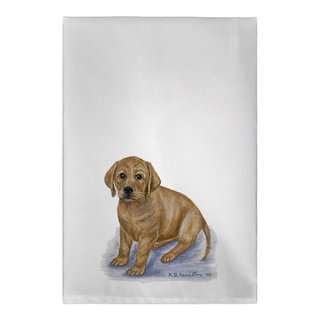 Yellow Lab Guest Towel - Two Sets of Two (4 Total), 20 inches x 20 ...