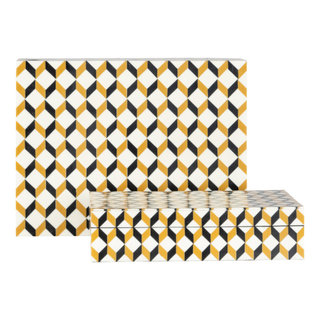 Zig-Zag Patterned Storage Boxes, 2-Piece Set, Oroa Frences ...