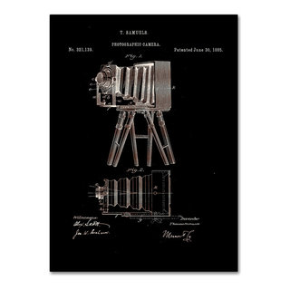 'Photographic Camera Patent, 1885, Black' Canvas Art by Claire Doherty ...