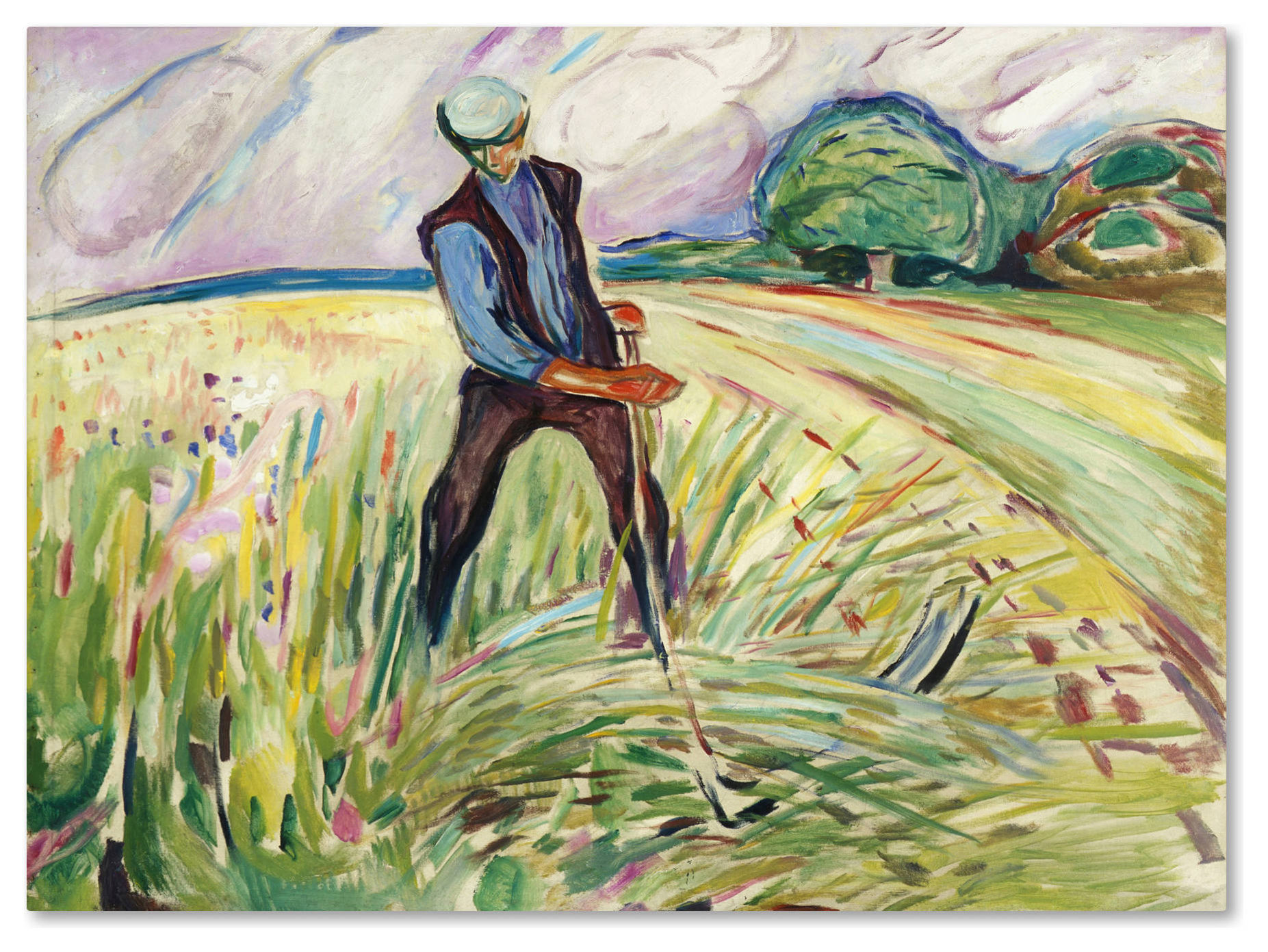 Edvard Munch 'The Haymaker' Canvas Art, 32"x24" - Farmhouse - Prints ...