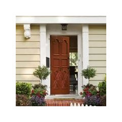 Front entry door color and handle