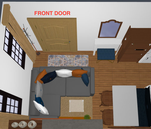 Layout for Tiny 130 sqft. Living/Dining Room | Houzz Forum