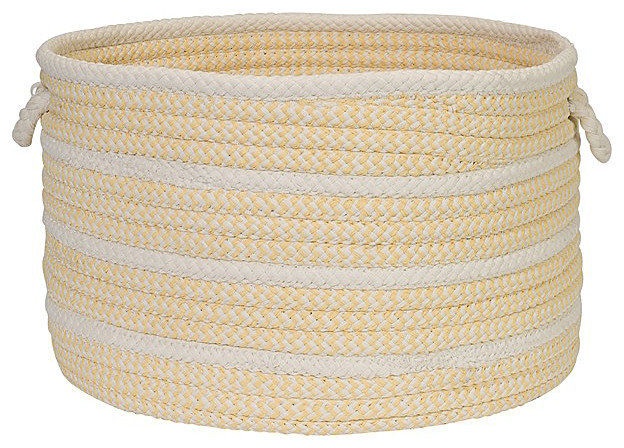 Colonial Mills Basket Poppy Basket Pale Banana Round, 18"x18"x12 ...